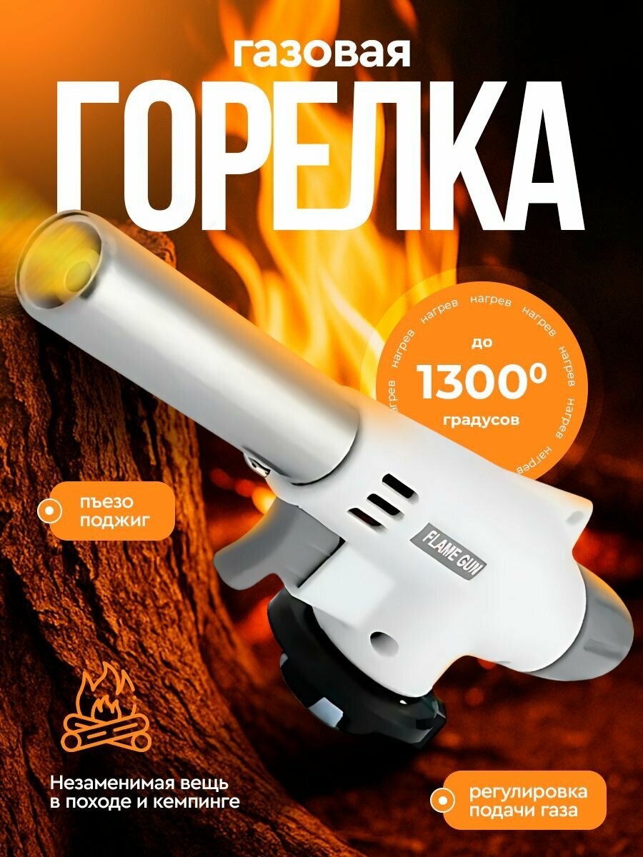 Газовая горелка с пьезоподжигом, насадка