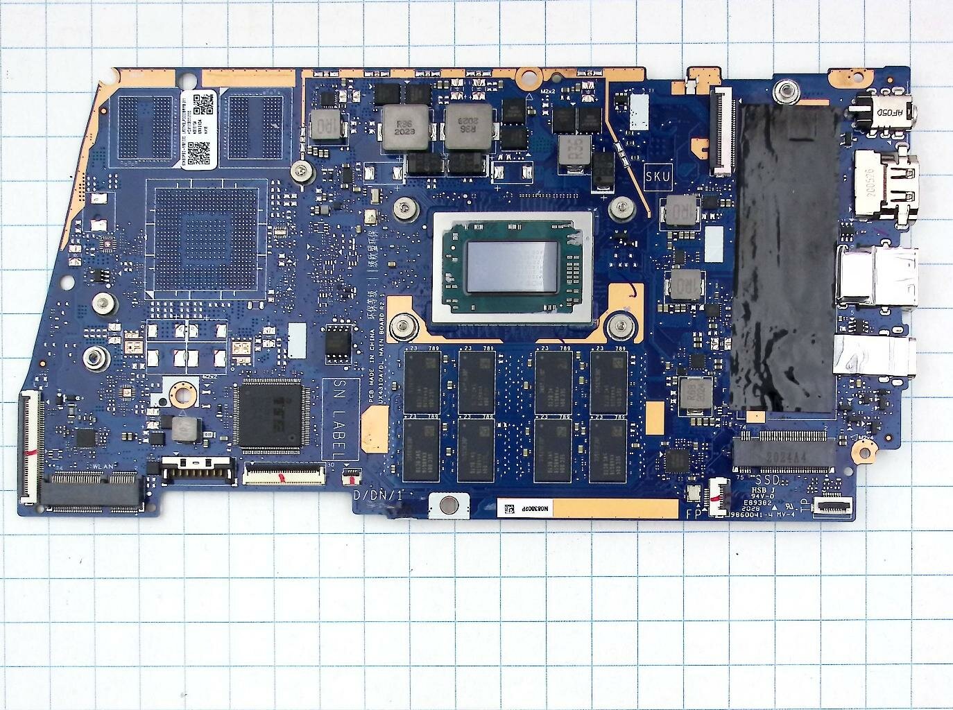 Материнская плата ASUS UX431DA UMA, R5 3500U под восстановление (039265)