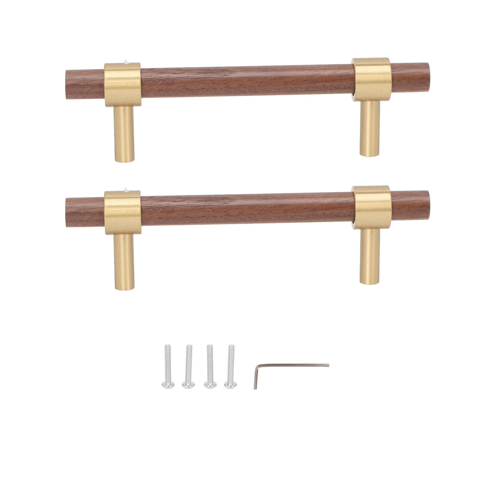 2 комплекта ручек для шкафов из ореховой латуни, кухонная мебель, декоративные ручки для маленьких ящиков