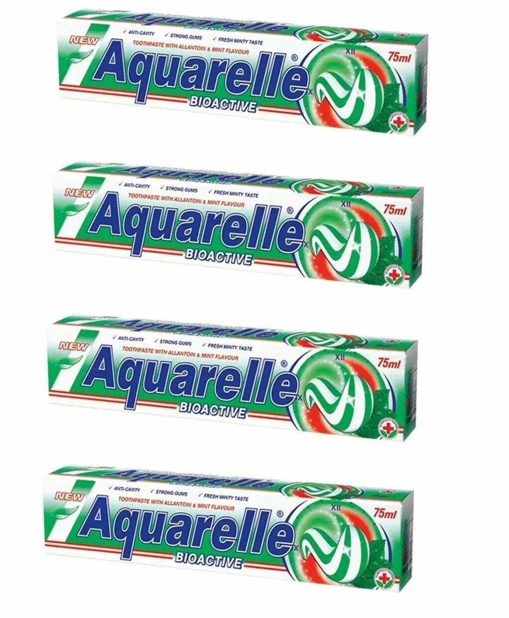Зубная паста Aquarelle Bioactive, 75 мл, 4 шт.