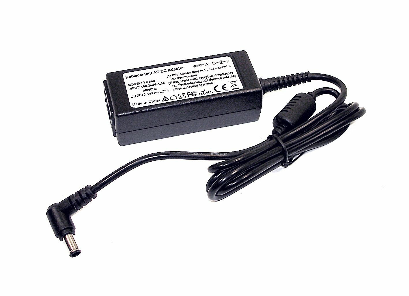 Блок питания для монитора и телевизора LCD 14V 2.86A (6.5x4.4 mm) 40W OEM
