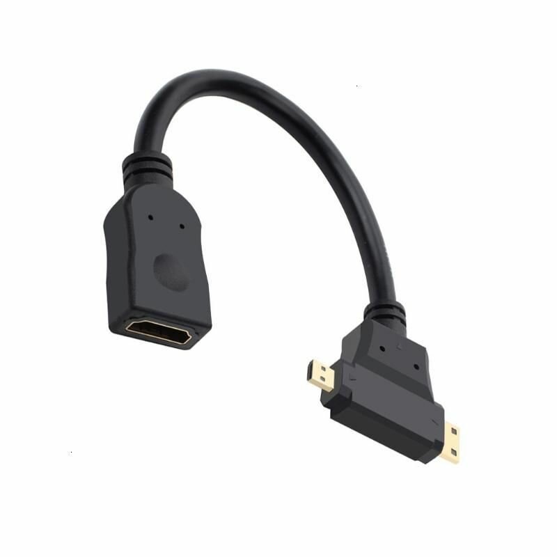 2 кабеля-адаптера HDMI female-MINI MICRO male "два в одном HD"