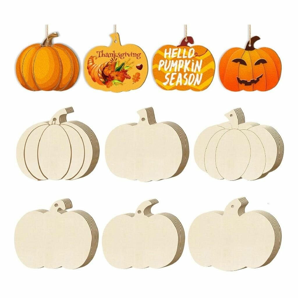 Набор деревянных украшений из кленовых листьев для Дня Благодарения
