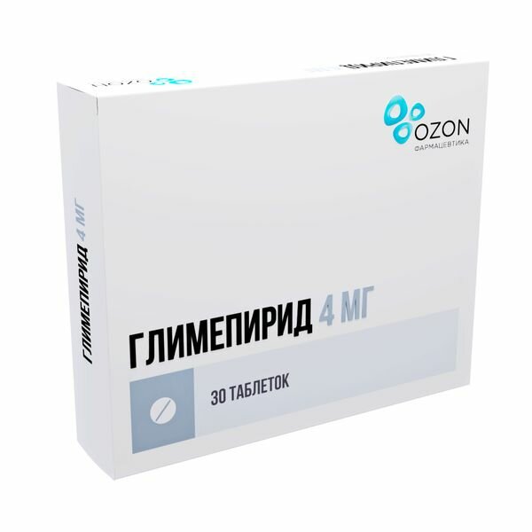 Глимепирид таблетки 4мг 30шт