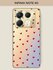 Чехол на Infinix Note 40 / Инфиникс Нот 40 с принтом "Red hearts", прозрачный