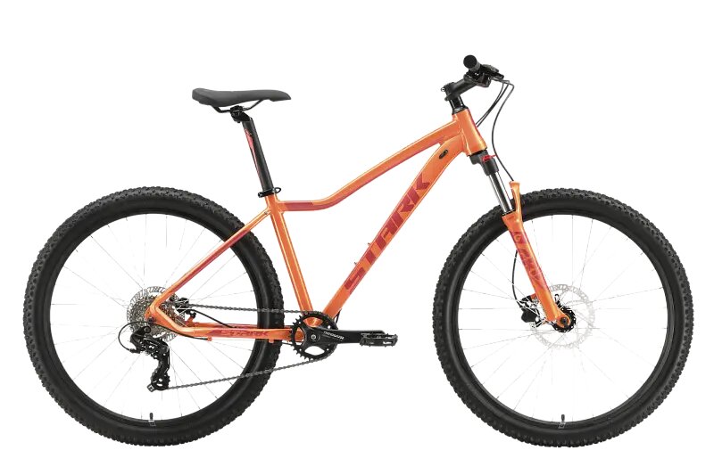 Велосипед Stark Viva 27.2 HD 2023, светло-оранжевый/красный 16"