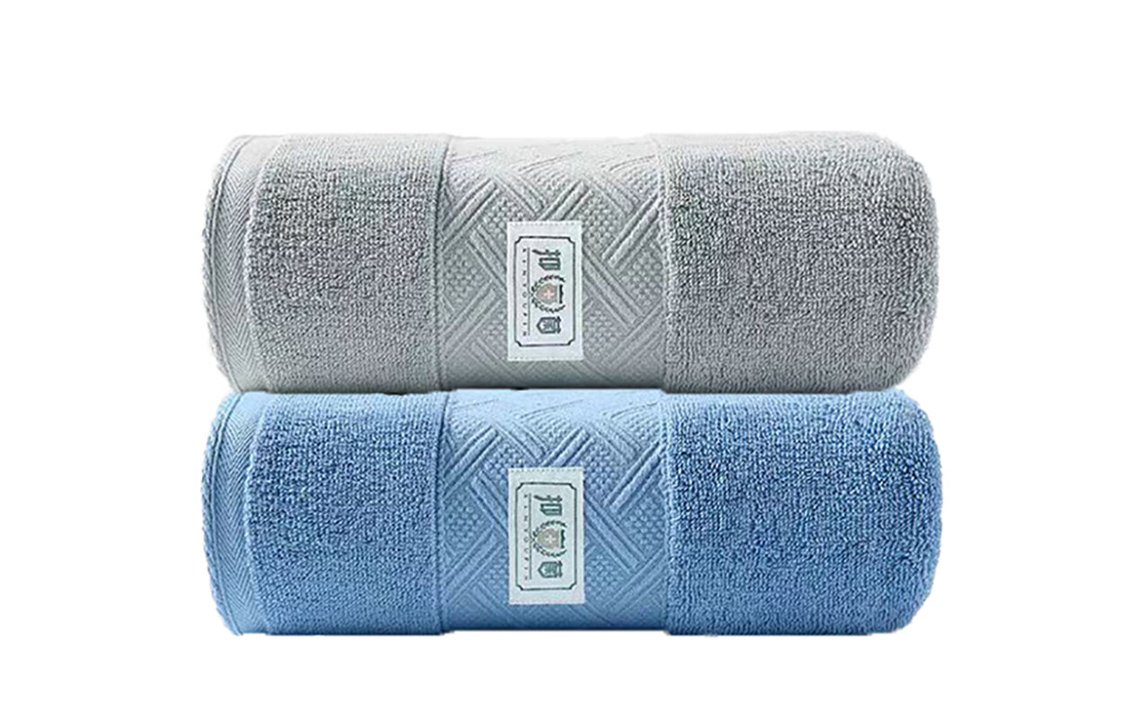 Банное полотенце GRACE цвет: towel 2 pack, серое и синее, 2 шт.