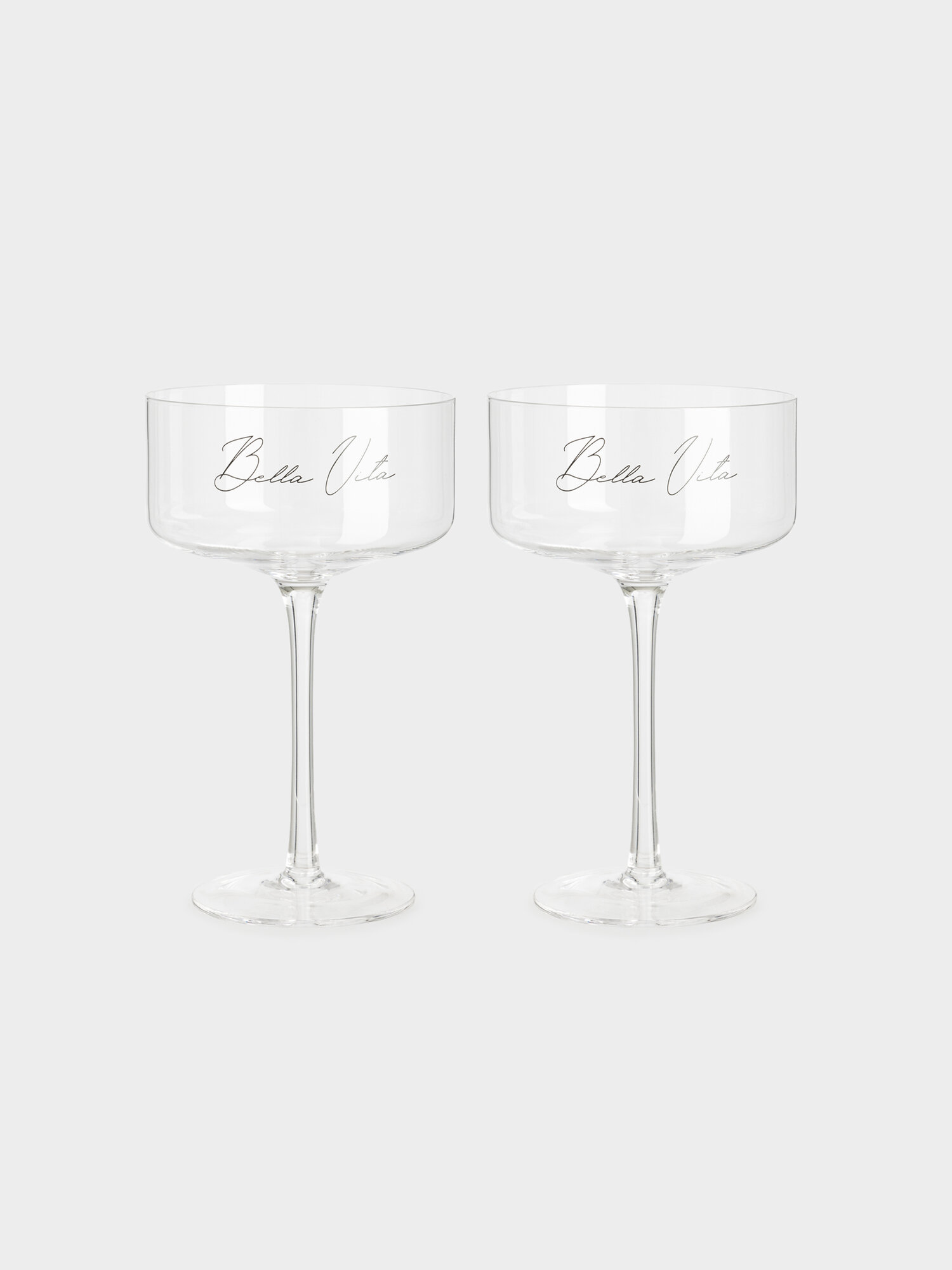 Бокал-креманка для шампанского Bella Vita, Foligno, 330 мл, 2 шт, кристальное стекло