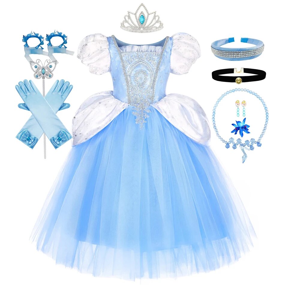 Детское платье принцессы Cinderella Dress B3, 6-7Y