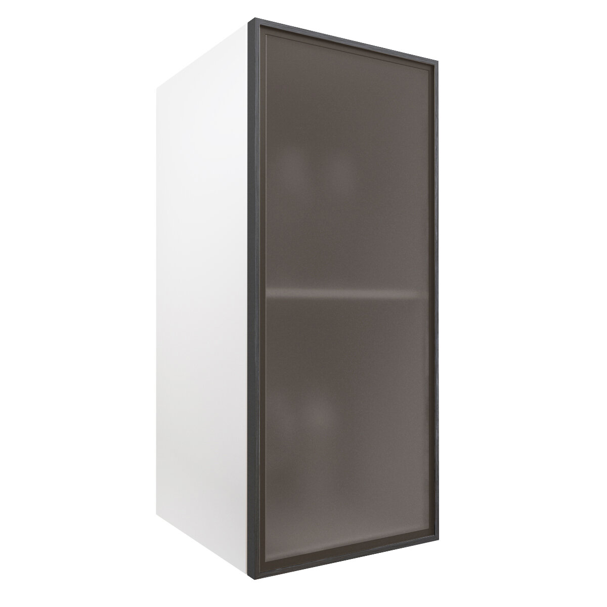 Фасад из алюминиевого профиля со стеклом Aluminum Glass 30х70 см, черный анод/бронза сатинат