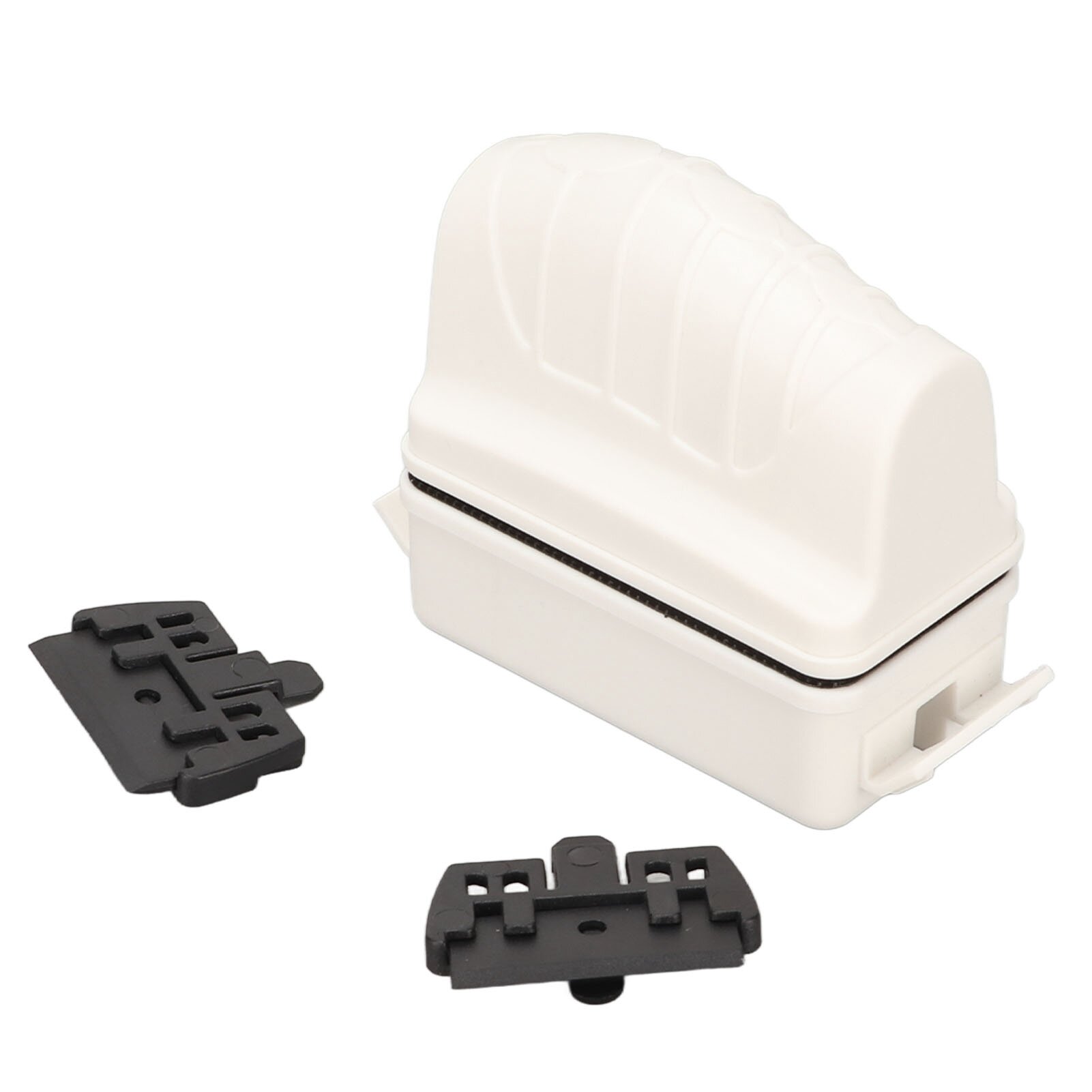 Aquarium Magnetic Brush Double Blade 4X Strong Suction Floating Glass Algae Scraper for Fish Tank Cleaning Tool White