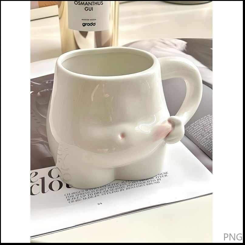 Керамическая кружка фигурная ручная работа