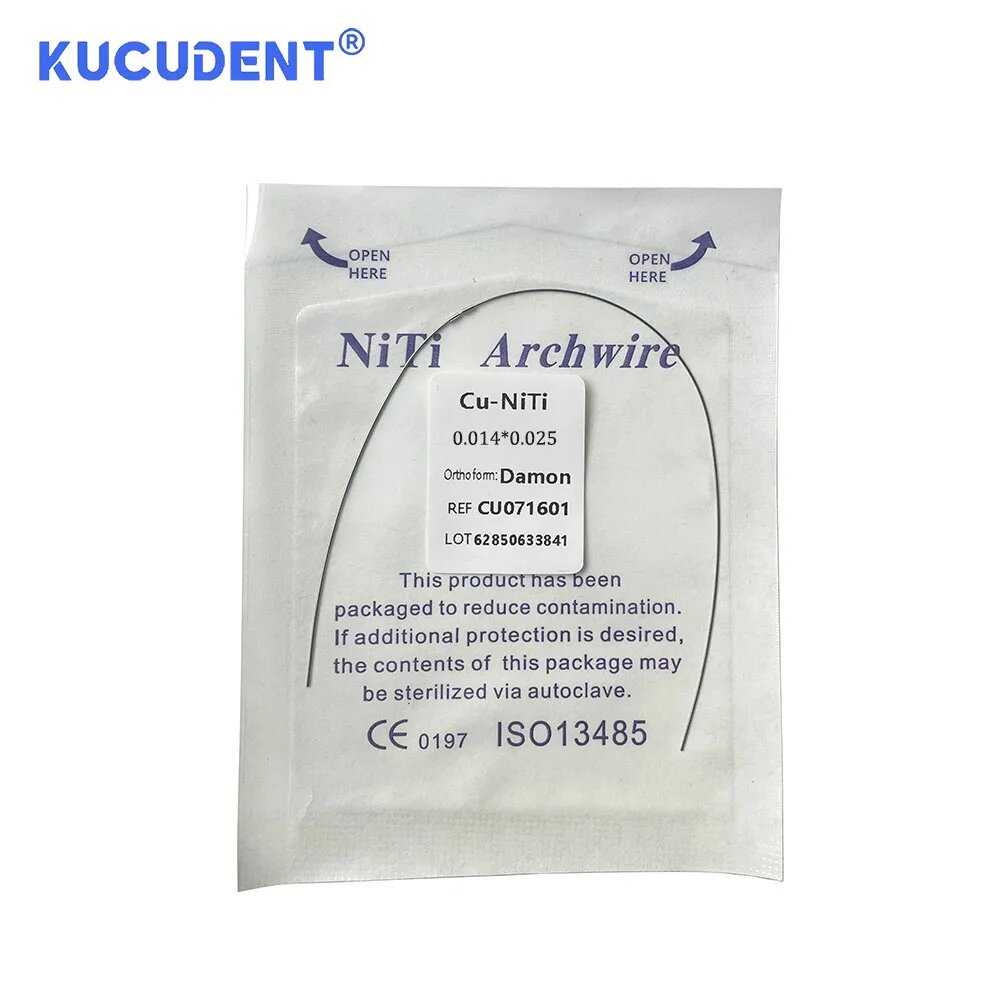 KUCUDENT NiTi Archwire Cu-NiTi 0.014" 0.025" Цвет: 14x25