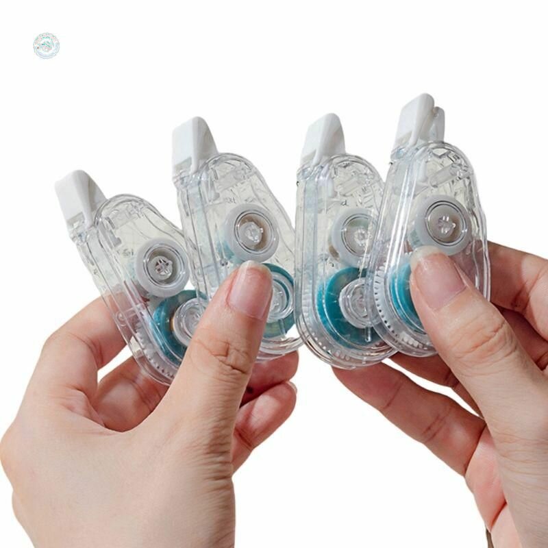 Дозатор клея большой емкости 4 шт. в наборе удобный ролик для двустороннего скотча с плавным нанесением для творчества и офиса