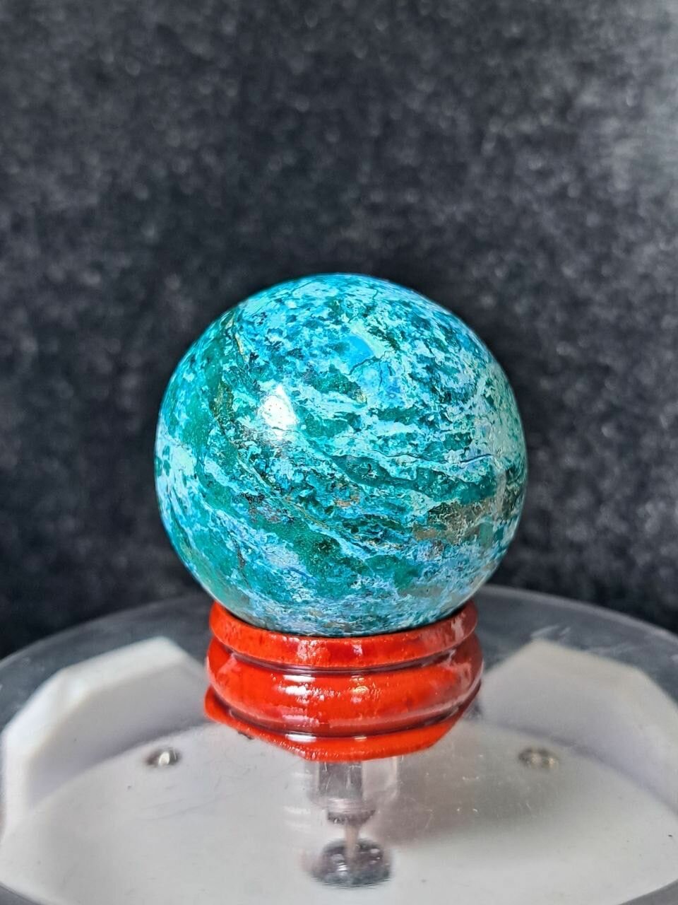 Камень шар талисман и оберег Хризоколла, 77гр