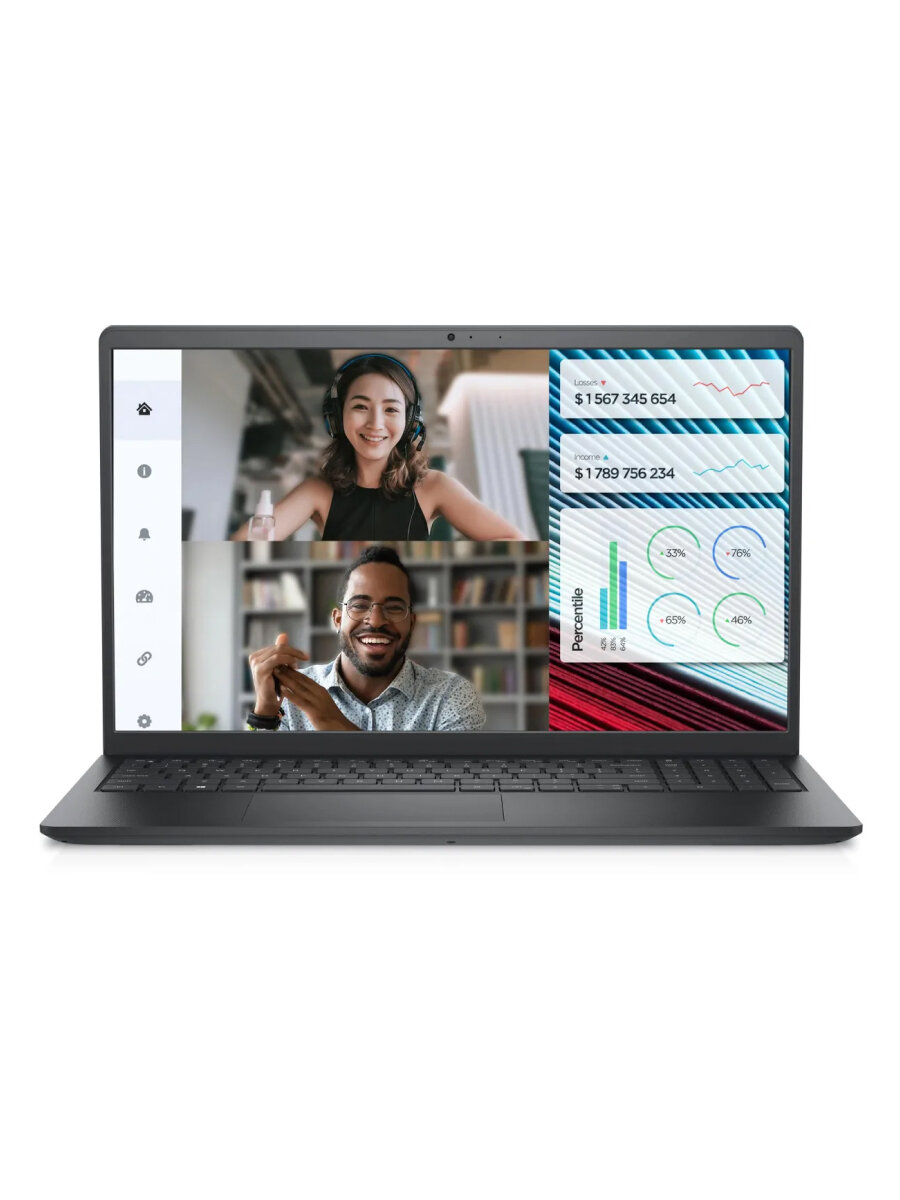 Ноутбук 15.6" 120Hz WVA FHD Dell Vostro 3520 black (Core i5 1235U/8Gb/512Gb SSD/VGA int/noOS/RJ45) ((3520-7850))