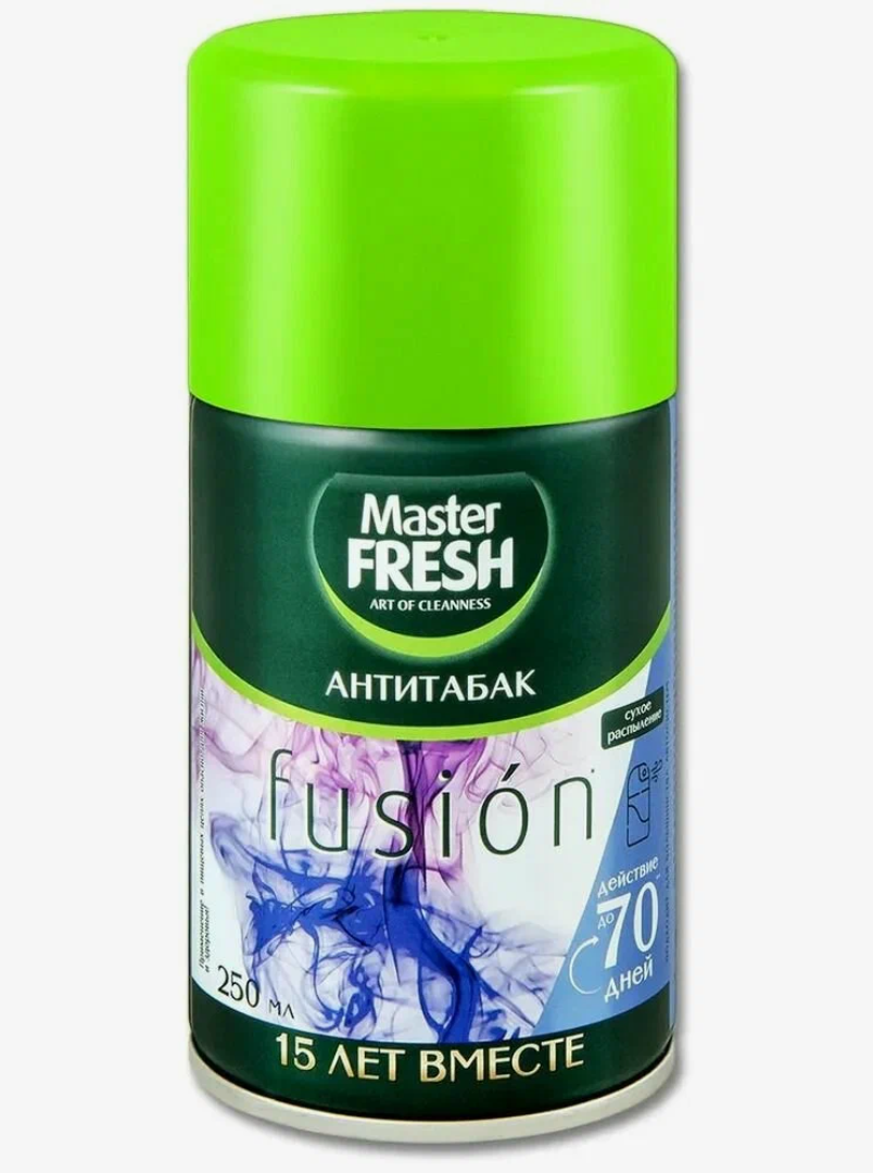 Освежитель воздуха Master FRESH Fusion, сменный баллон Антитабак, аэрозоль, 250мл
