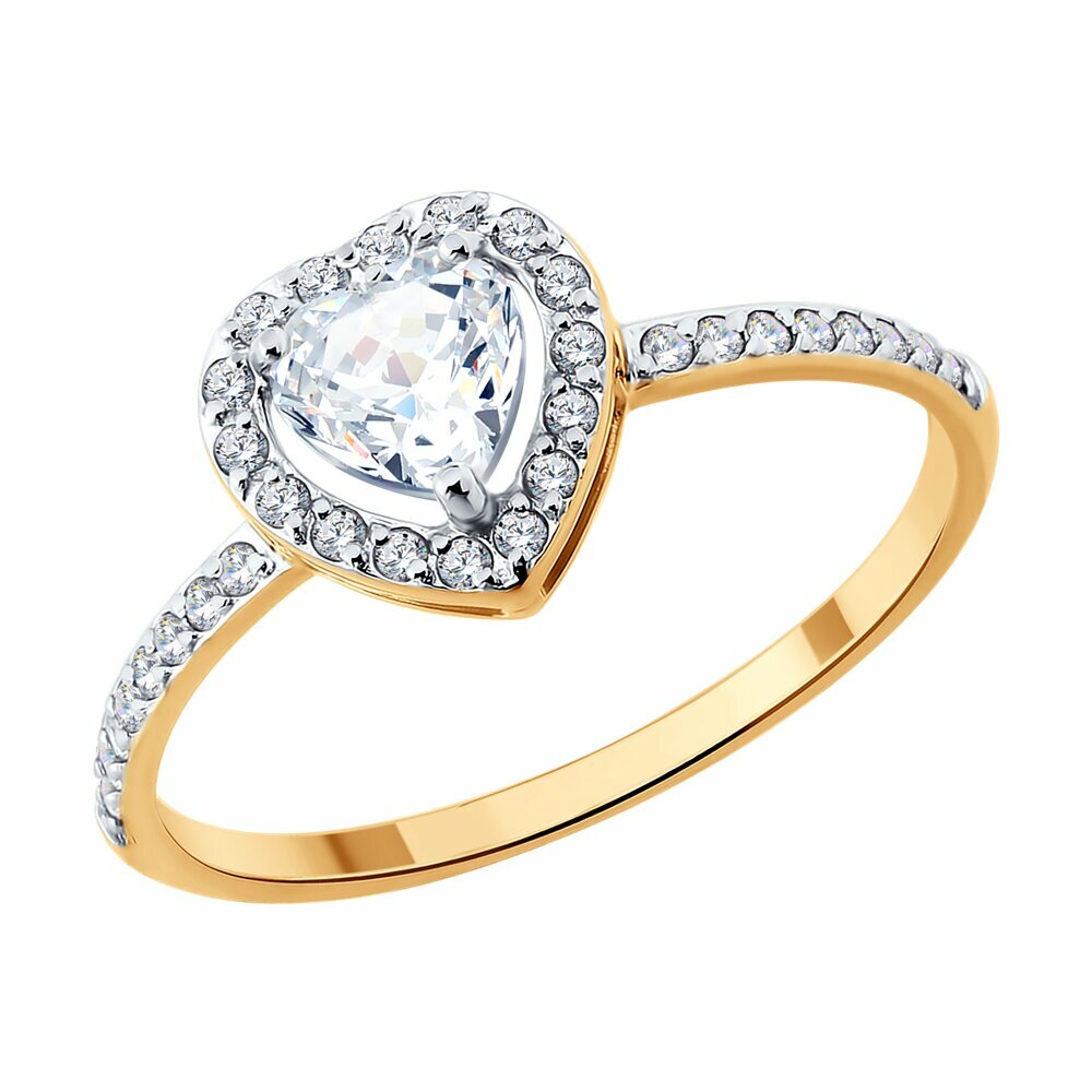 Кольцо, красное золото, 585 проба