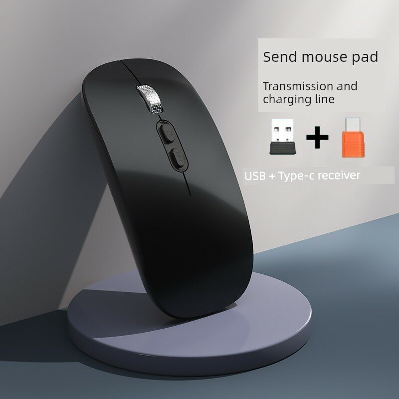 Беспроводная мышь Bluetooth, бесшумная, перезаряжаемая, мышь для игр, офиса, дома, настольного компьютера, ноутбука,