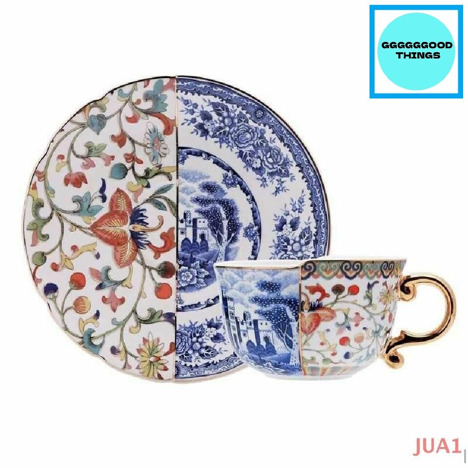 Чайная пара Seletti Hybrid 09745 Isidora из фарфора / Дизайнерская посуда из фарфора (Италия)