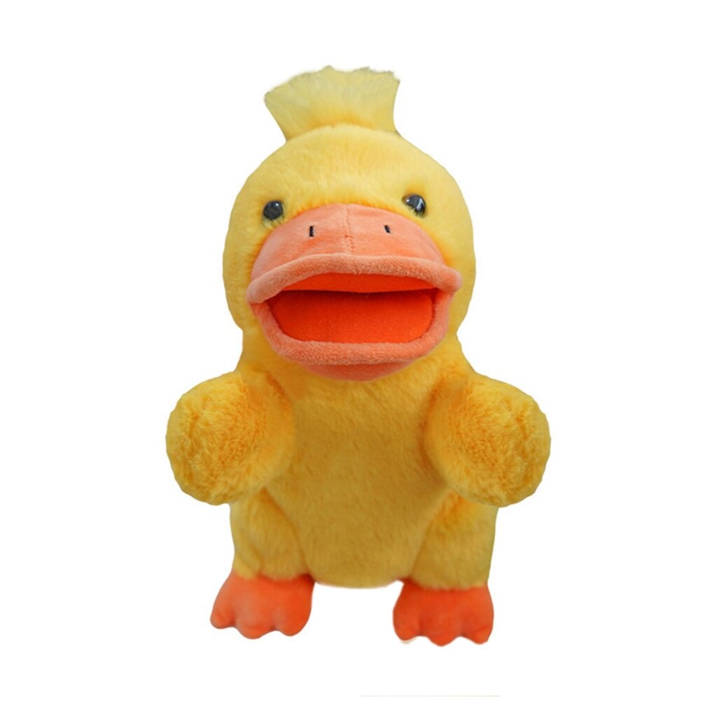 Мультяшное Животное Ручная Кукла Прекрасная Мягкая Игрушка Подвижный Рот Рассказывающий Истории Подарок