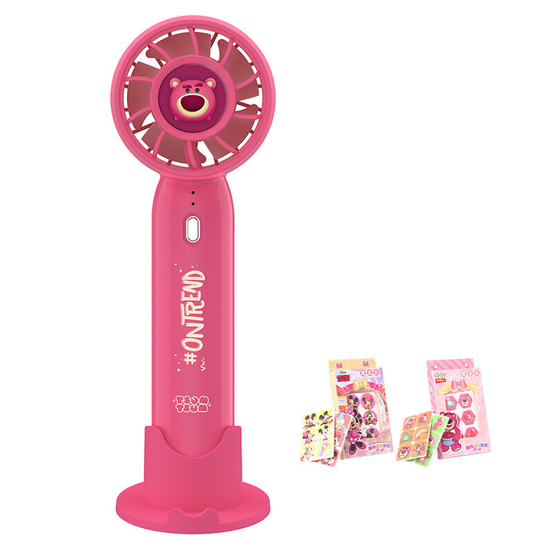Ручной вентилятор Disney portable and desktop, strawberry bear, высокая мощность ветра
