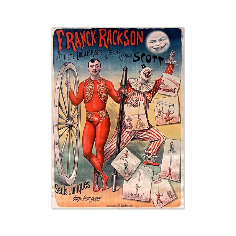 Цирковой плакат Franck-Rackson, 13x18 см, PB20072