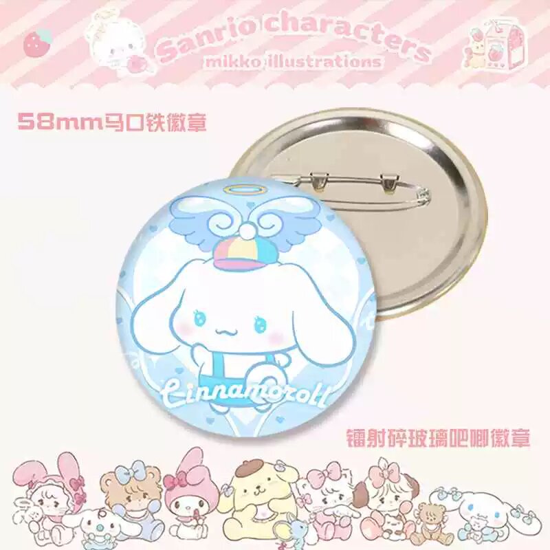 MINISO Значок Sanrio Melody с изображением собаки с корицей, детский значок в японском стиле, брошь для школьной сумки, милый значок для мужчин и женщин