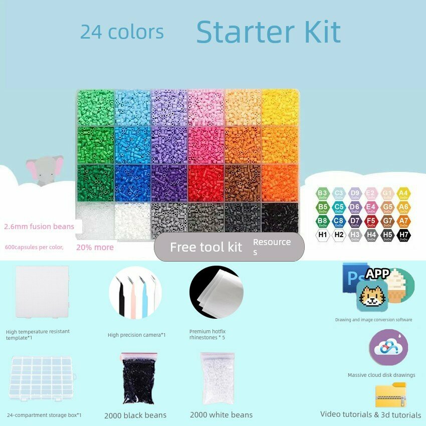 Набор для создания бусин 2,6 мм, полный комплект, набор для заправки бусин Fusion, набор инструментов Mard, аналогичный