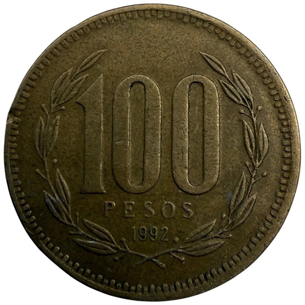 Чили 100 песо 1992 г.