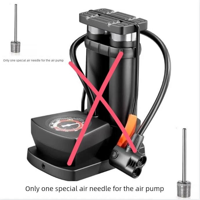 Автомобильный насос с манометром, многофункциональный электрический насос высокого давления, с ножным приводом,