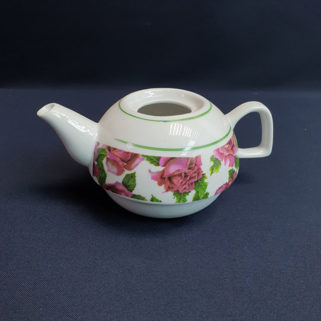 Чайник Добруш, фарфор деколь 0.4 л, винтаж СССР