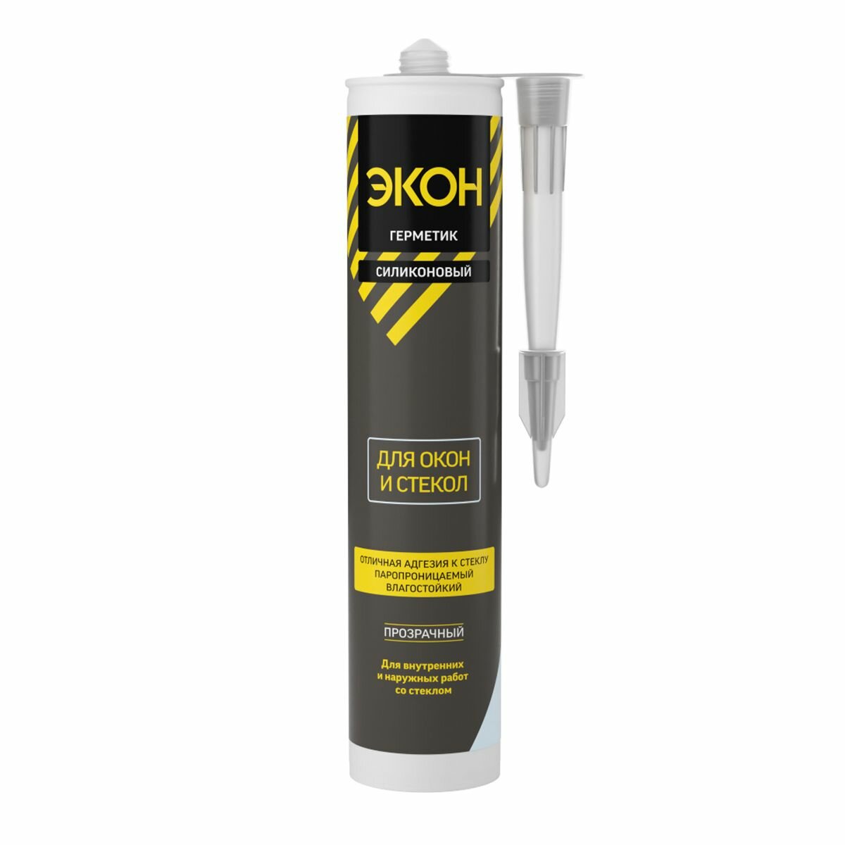 Герметик HENKEL "Экон", силиконовый, для окон и стекол, прозрачный, 280 мл