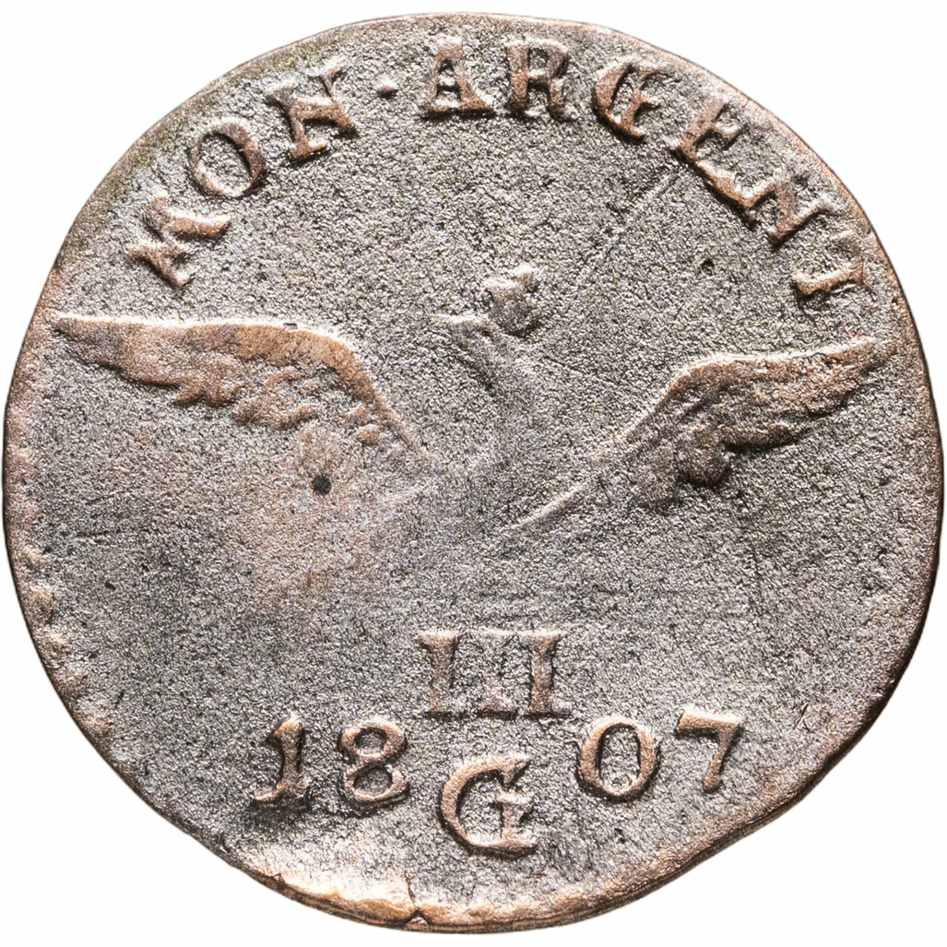 Пруссия 3 гроша 1807, Биллон, в сохранности F