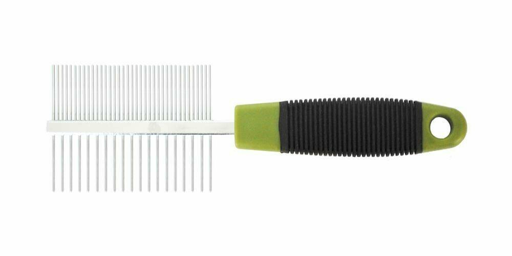 №1 Расческа для кошек и собак двухсторонняя с металлическими зубьями, блистер, 180 гр (4 штуки)