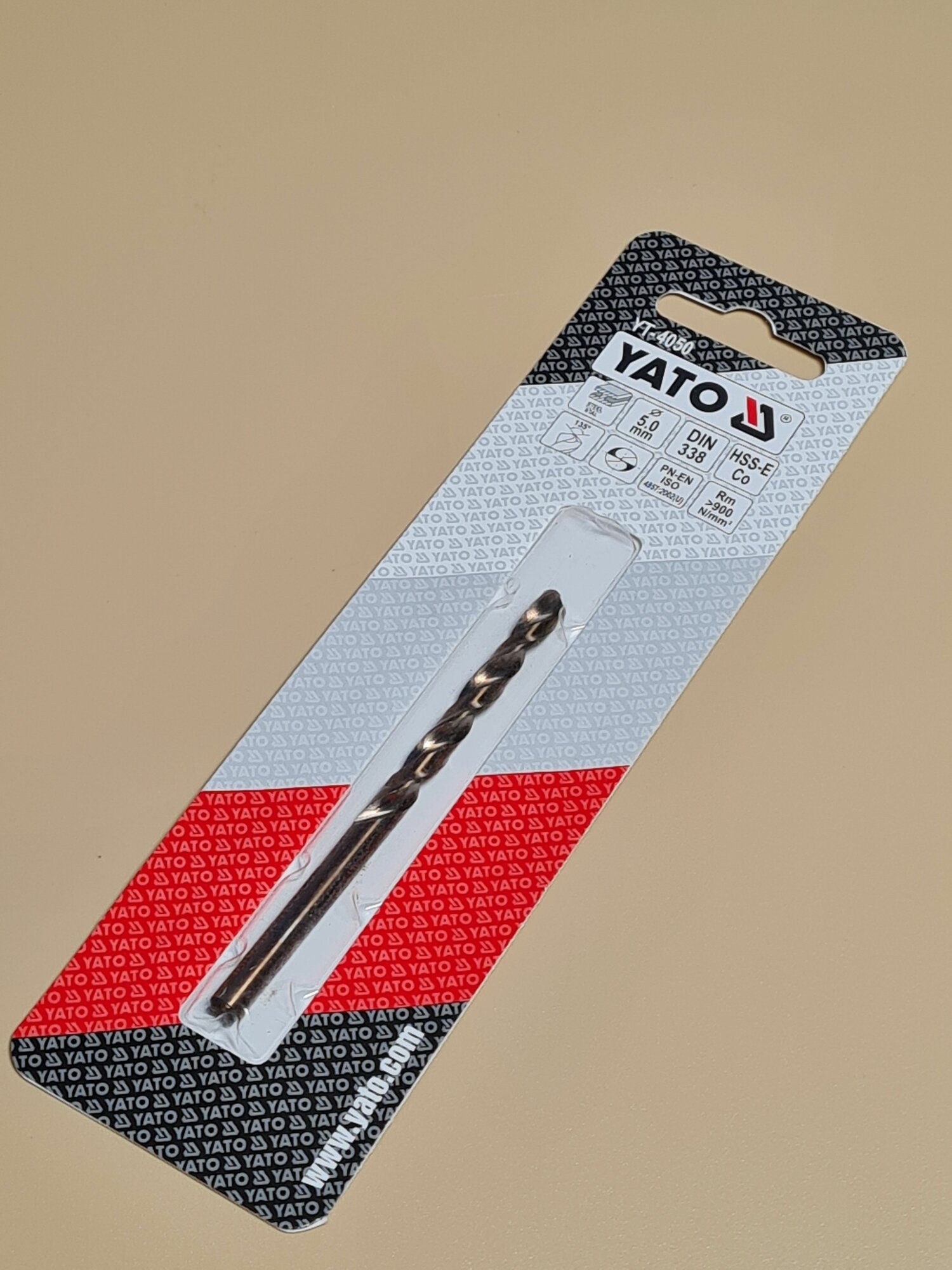 Сверло Yato по металлу hss-co, 5,0 мм арт. YT-4050