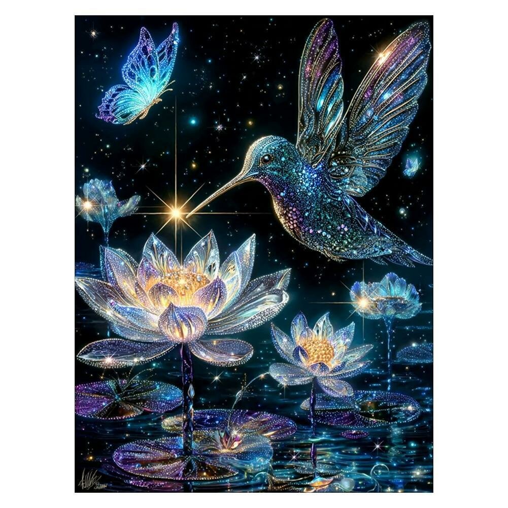 Полностью инкрустированная светящаяся DIY алмазная картина для домашнего декора гостиной