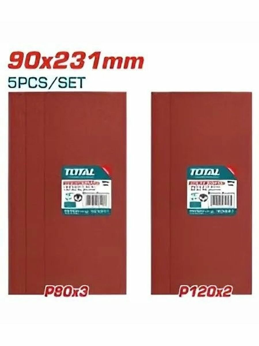 Набор шлифовальных листов 90x231мм TOTAL TAC749241-1