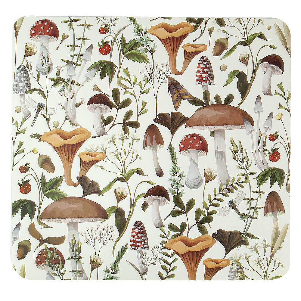 Салфетки на стол сервировочные набор 4 шт. 30х28см, грибы, Nouvelle