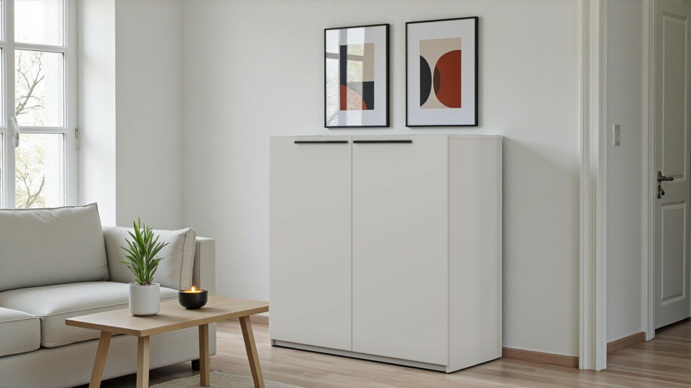 Тумба Лорена Пакс-1 Белый Фасадный 0101 NEW 110x44x90 см, Фиеста