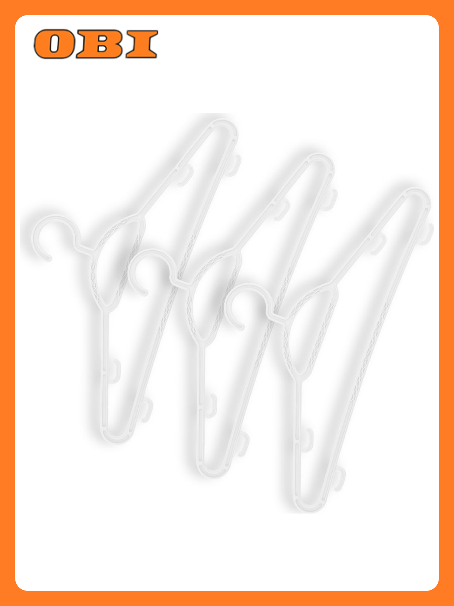 Набор вешалок Butler пластиковых 3 шт, белый