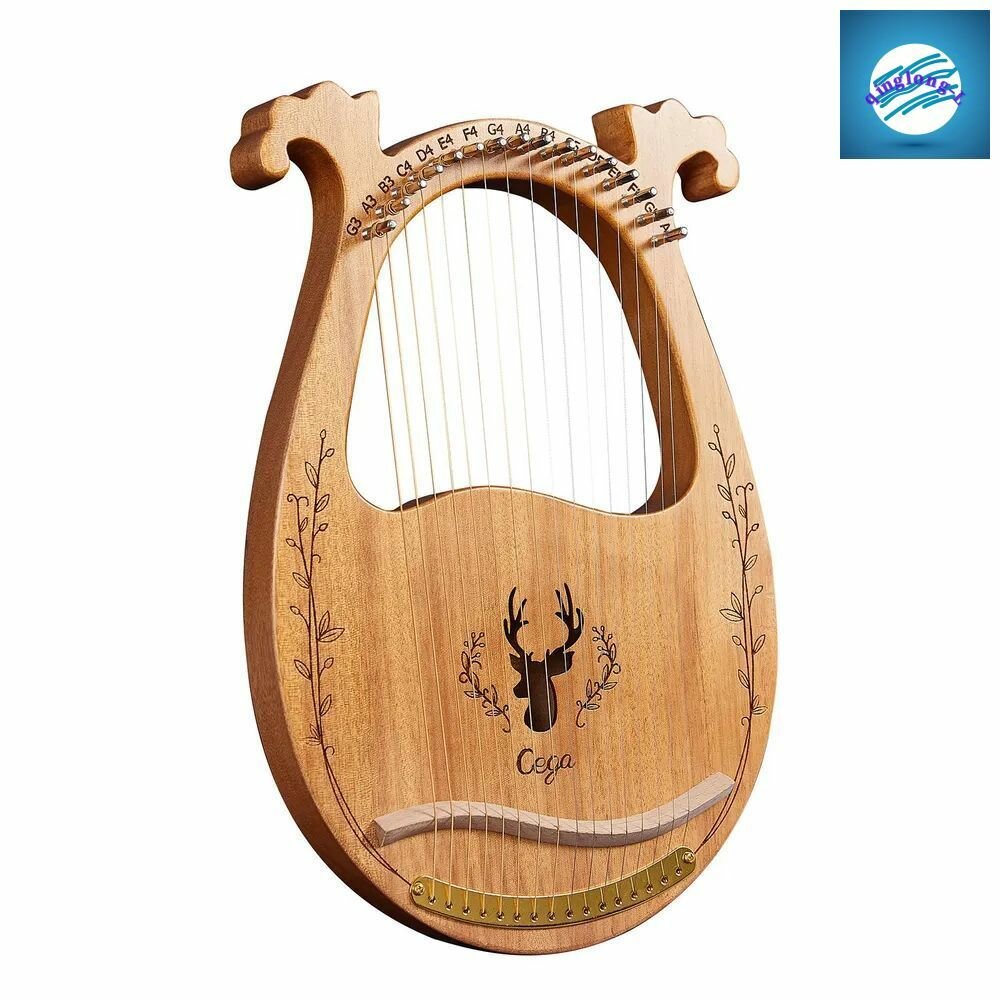 Ключ C, 16-струнная деревянная лира, арфа