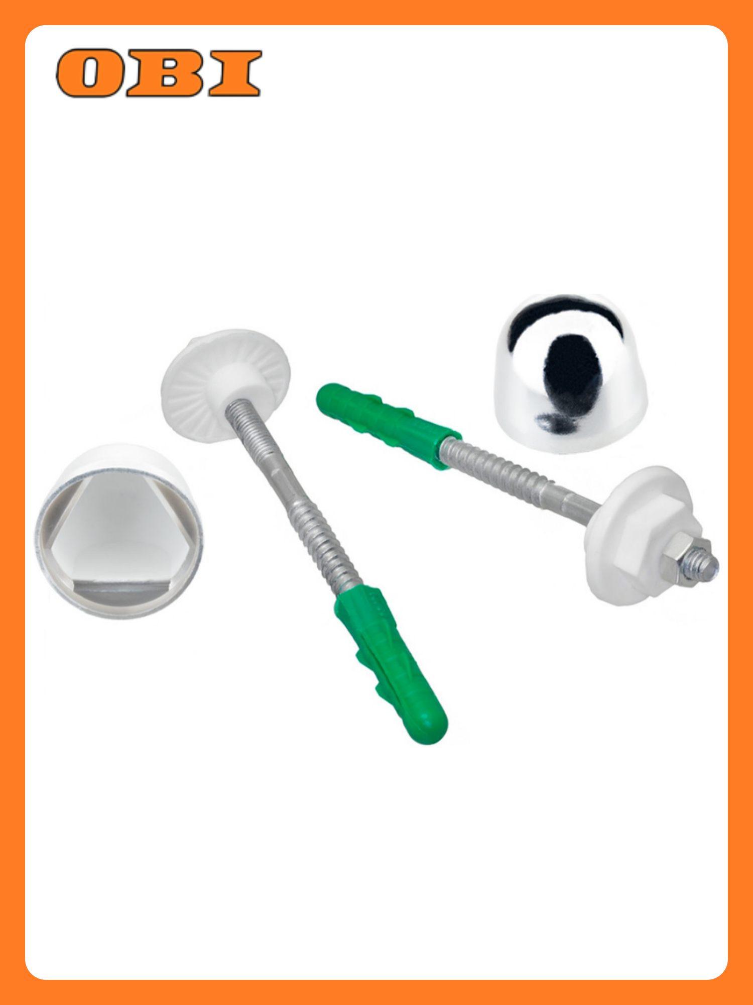 Набор крепежа сантехническйий MasterProf ИС.130924 8 мм 100 мм дюбель, шайба с колпачком, гайка M8 10 мм 50 мм 4 шт