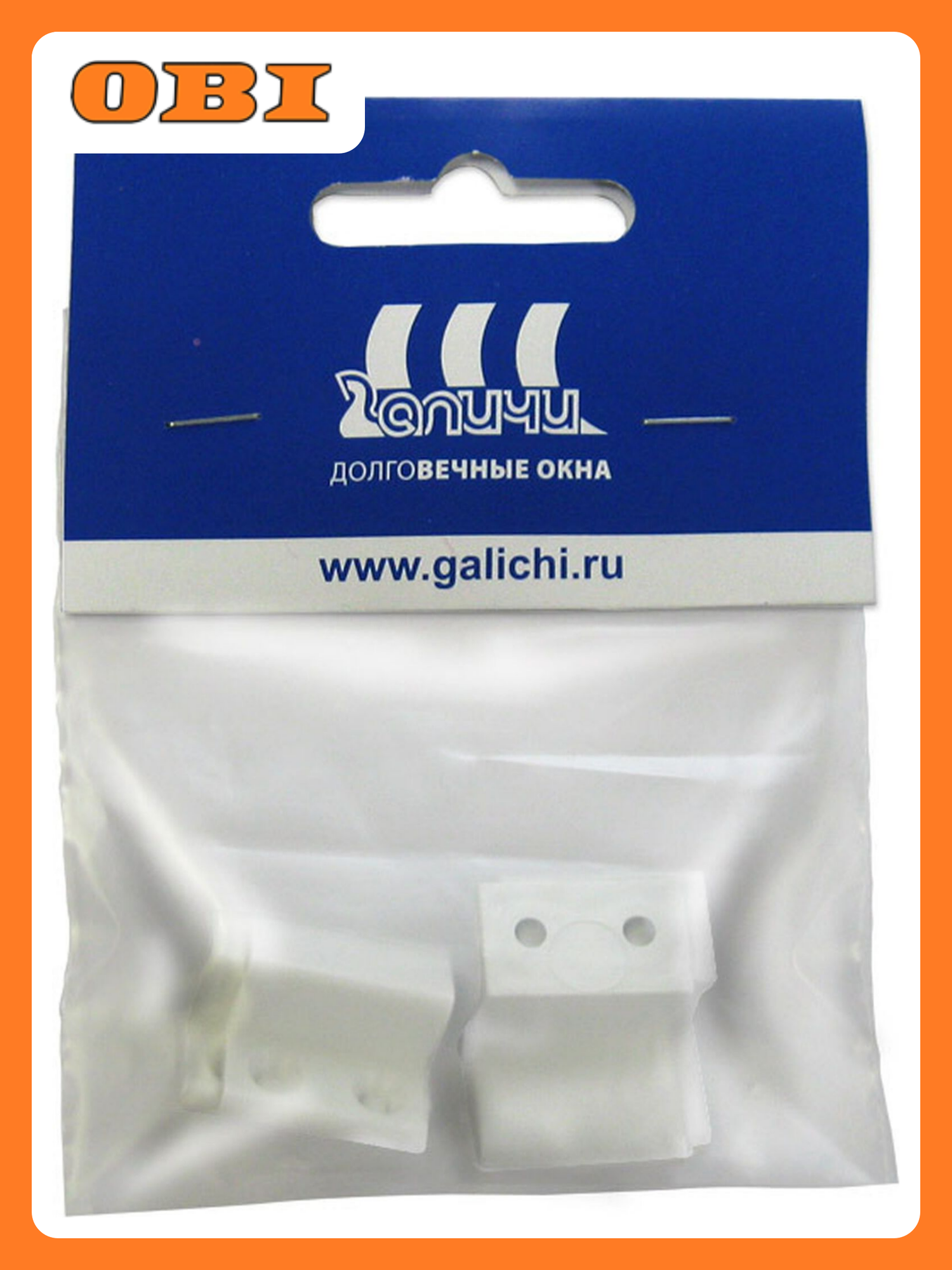 Комплект креплений для москитных сеток Galichi, белый, пластик, 4 шт