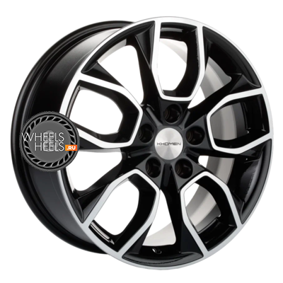 Диск автомобильный литой Khomen Wheels KHW1713 (Geely Atlas Pro) 17x7 5x114.3 et45 dia60.1 Black-FP