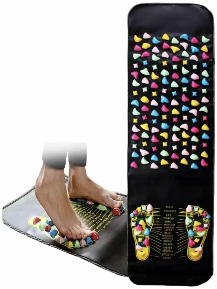 Коврик массажный для ног и стоп камни ортопедический