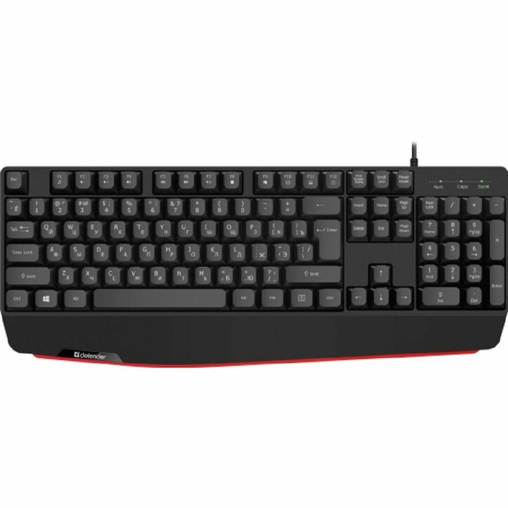Defender Клавиатура Клавиатура Atom HB - 546 RU, черный,104+FN,1.8м