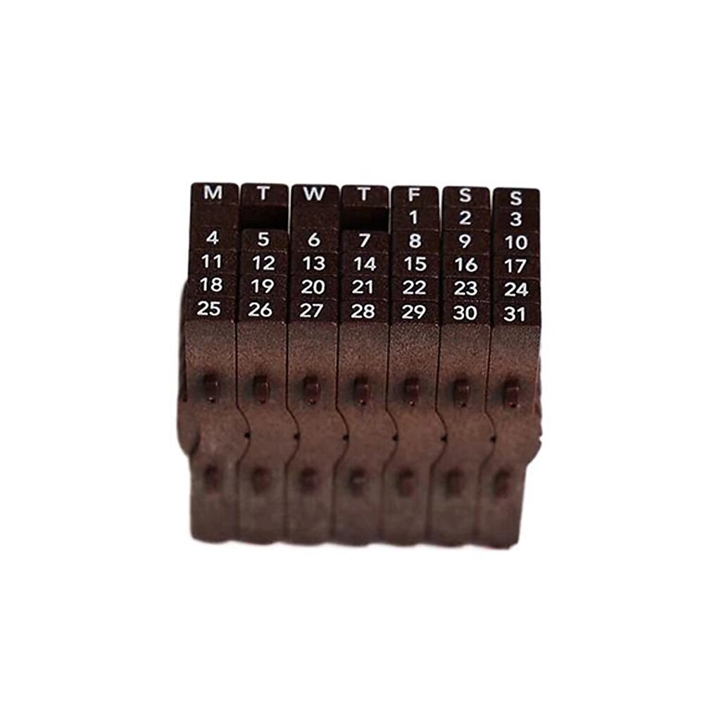 Качественный пластиковый календарный штамп с датой для офисного использования С подвижным дизайном и четкими оттисками для эффективного составления расписания