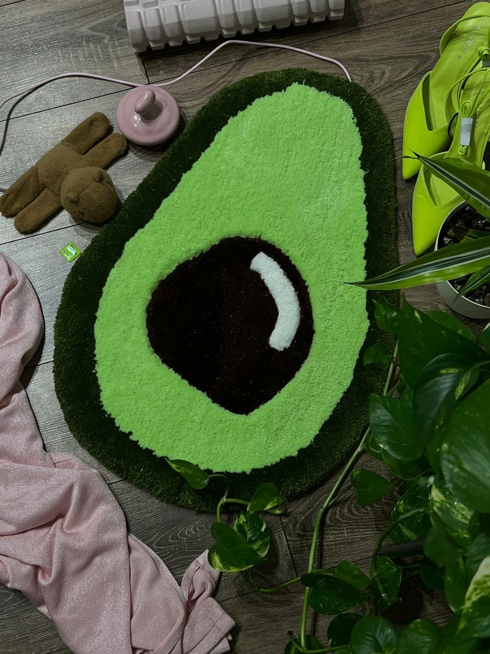 Тафтинговый Коврик "Авокадо", Hand Made, Отличный Подарок на Новый Год