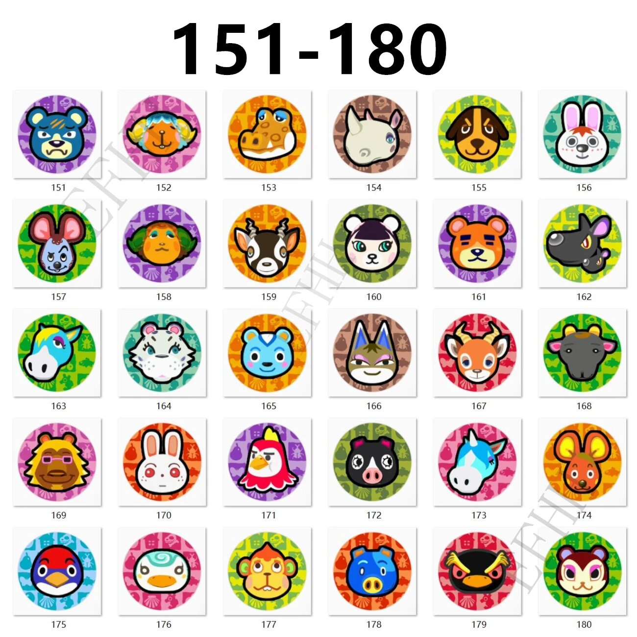 Коллекционные карты Animal Crossing: New Horizons EFHH 168 Nan